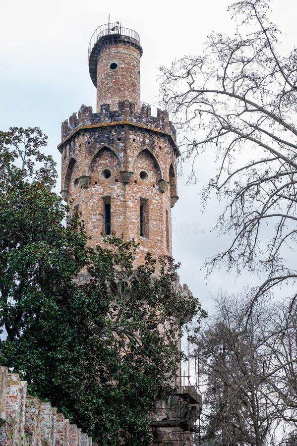 The Old Tower of the Torrigiani Garden, in Florence Stock Image - Image ...