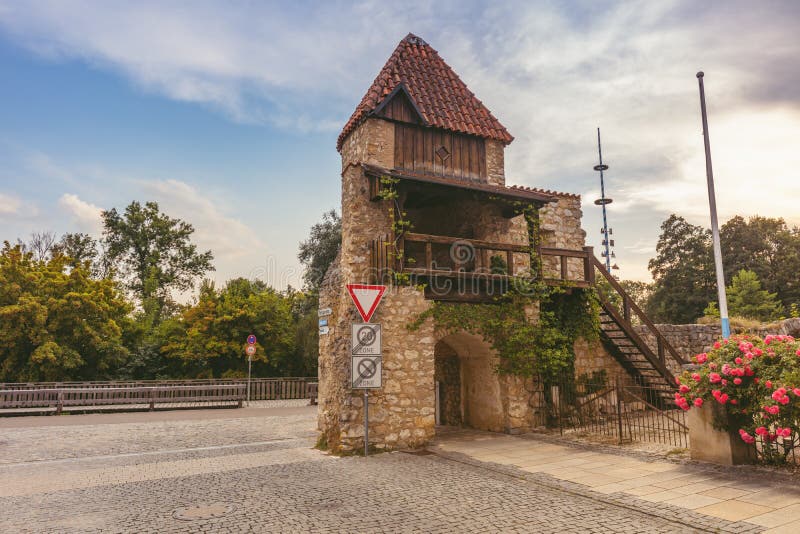 Old town of Abensberg stock photo. Image of skyline - 199770084