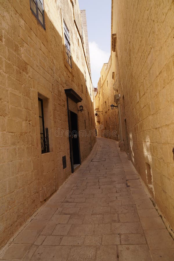 Old town alley stock photo. Image of building, sunny - 116257616