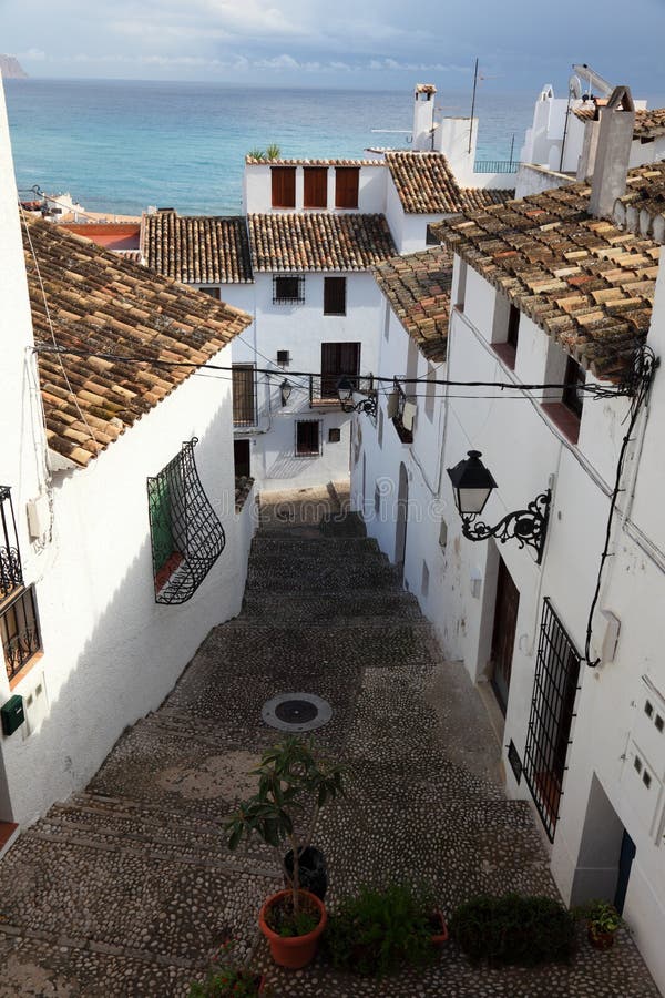 Old town of Altea, Spain stock photo. Image of vertical - 22029844