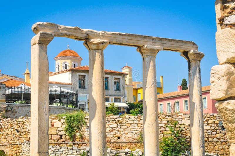 Old town in Athens, Greece stock photo. Image of athina - 98189842