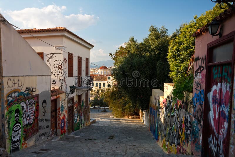 Old town of Athens. editorial photo. Image of street - 44839816