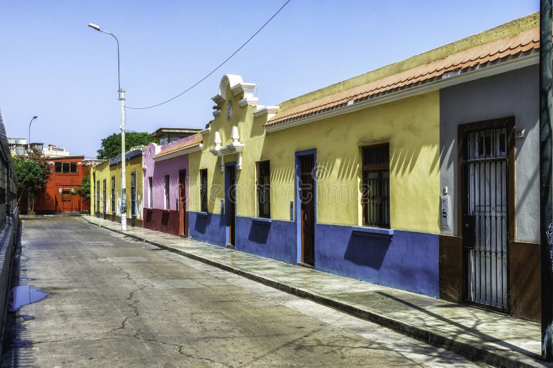Old Town of Barranco District in Lima, Peru Stock Image - Image of ...