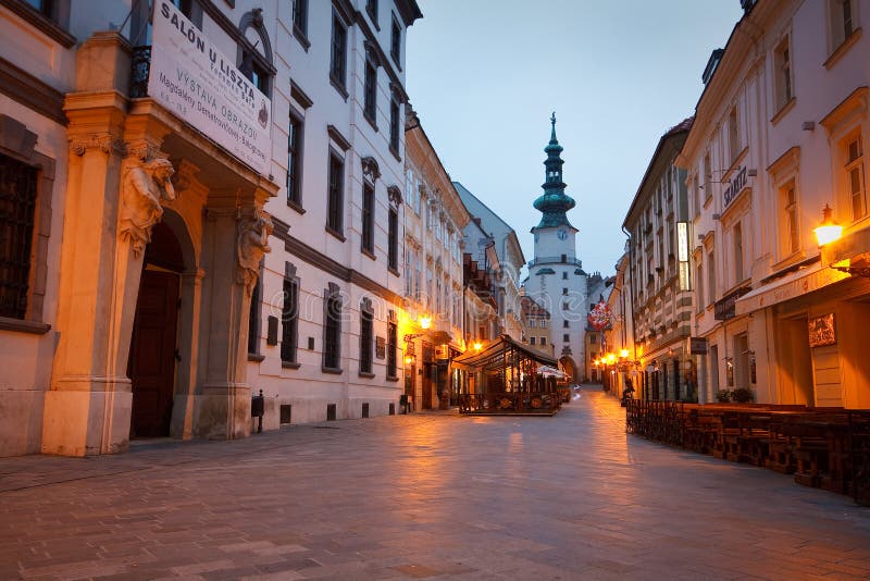 Old town in Bratislava. editorial stock photo. Image of urban - 44624343