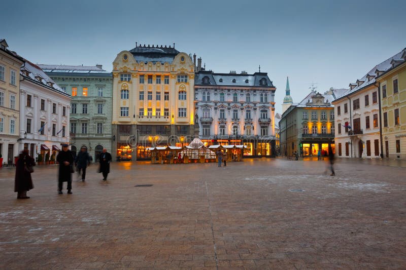 Old town in Bratislava. editorial stock photo. Image of attraction ...