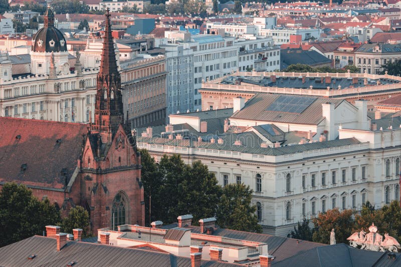 Old town of Brno stock image. Image of czechia, city - 198406281