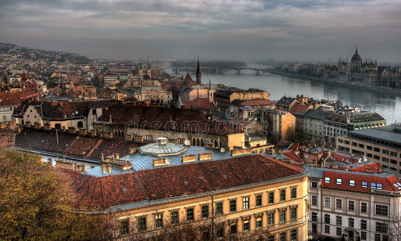 Old Town in Budapest stock image. Image of colered, beautiful - 12484511