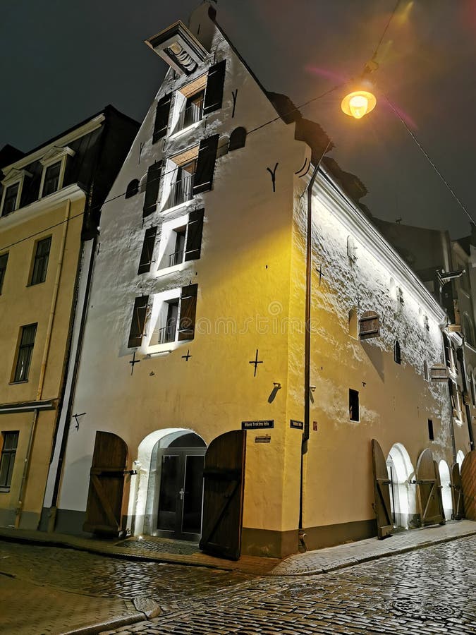Old Town Building Night View Editorial Photo - Image of night, building ...