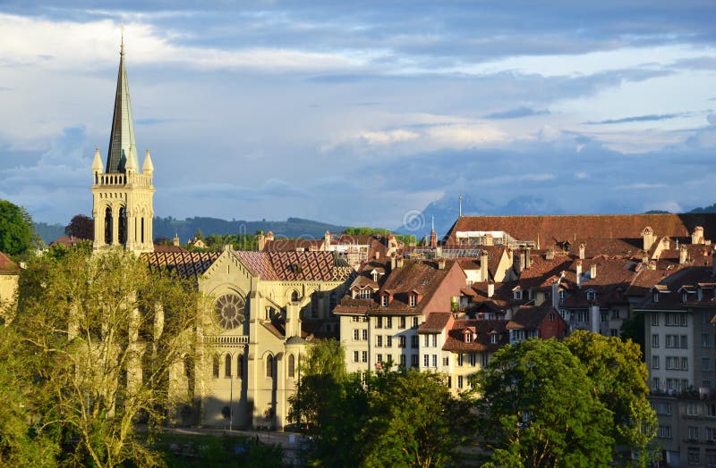 Old Town Buildings in Bern. Stock Photo - Image of switzerland, water ...