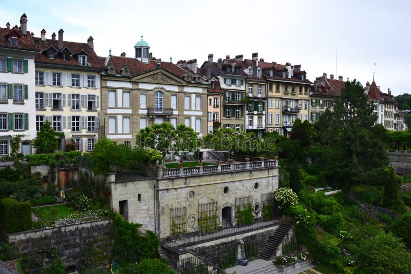 Old Town Buildings in Bern. Stock Photo - Image of capital, district ...