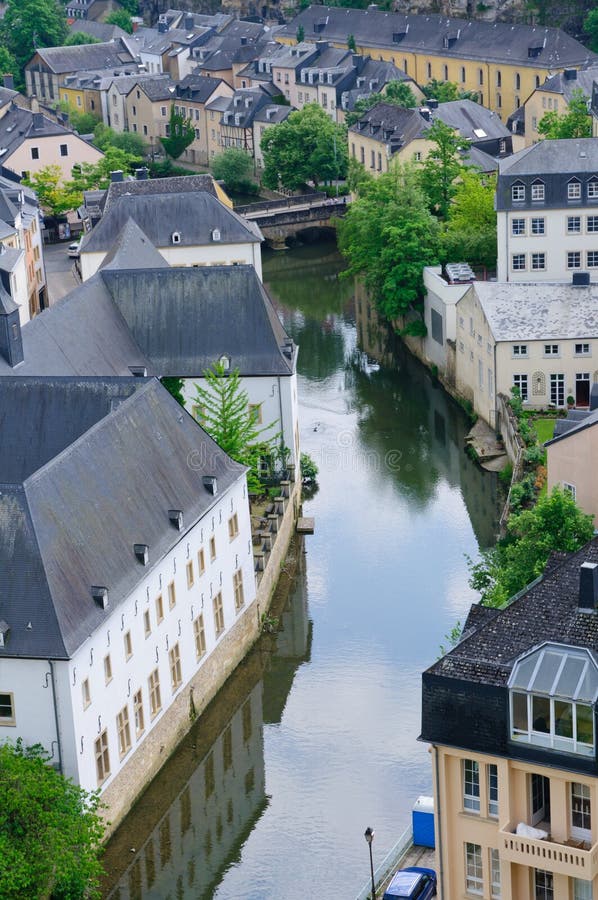 Old Town of the City of Luxembourg Stock Image - Image of street, site ...