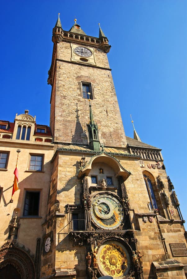 Old Town Clock Tower in Prague Stock Photo - Image of architecture ...