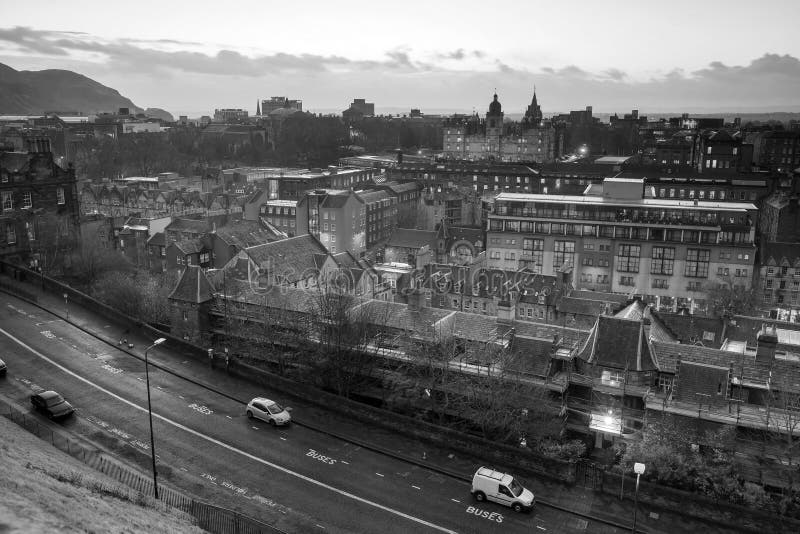 Old town Edinburgh stock photo. Image of light, gothic - 77254552