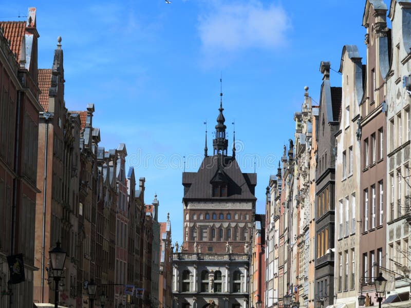 Old Town Gdansk Danzig Poland Stock Image - Image of long, tourist ...