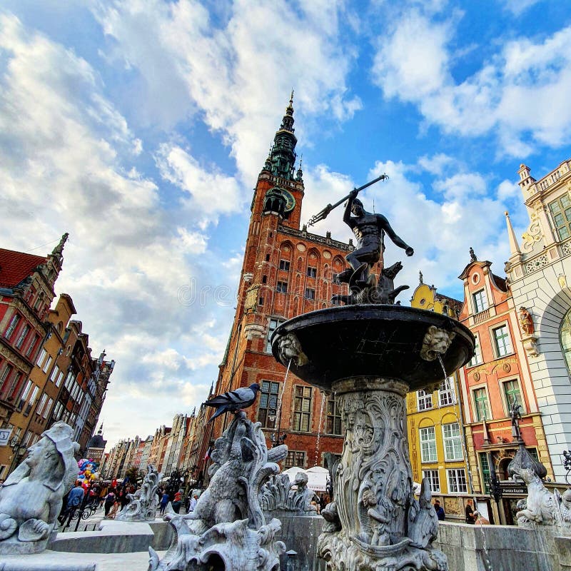 Old Town gdansk editorial image. Image of spire, landmark - 287715620