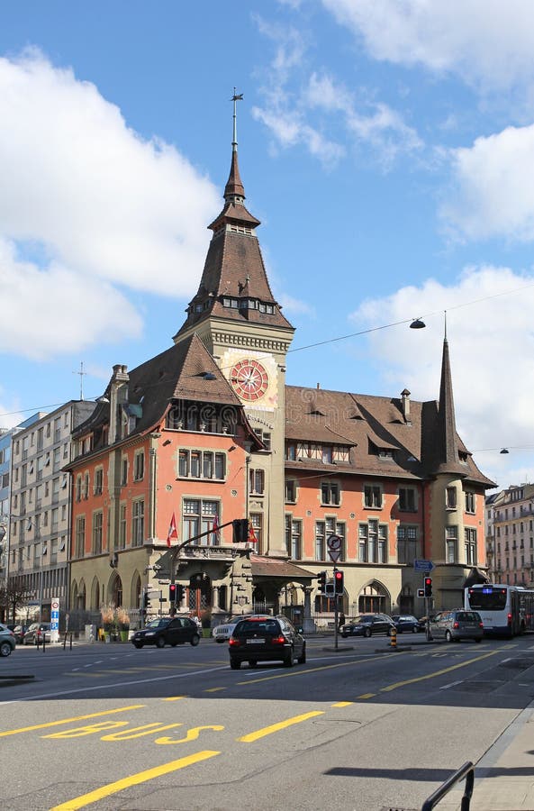 Old Town Geneva editorial photography. Image of swiss - 53249742