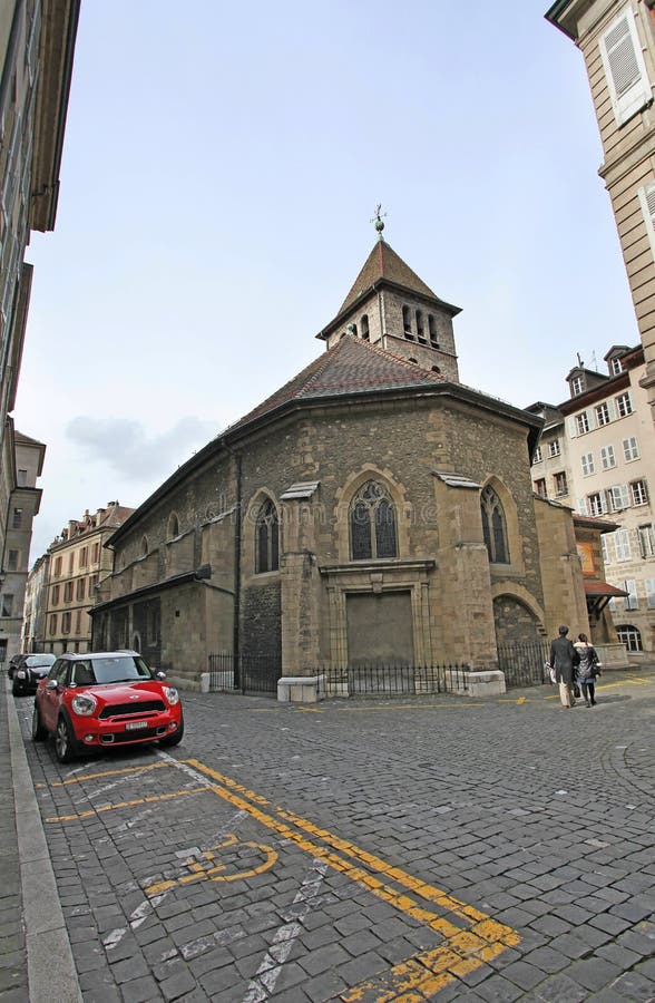 Old Town Geneva editorial stock image. Image of switzerland - 53599609