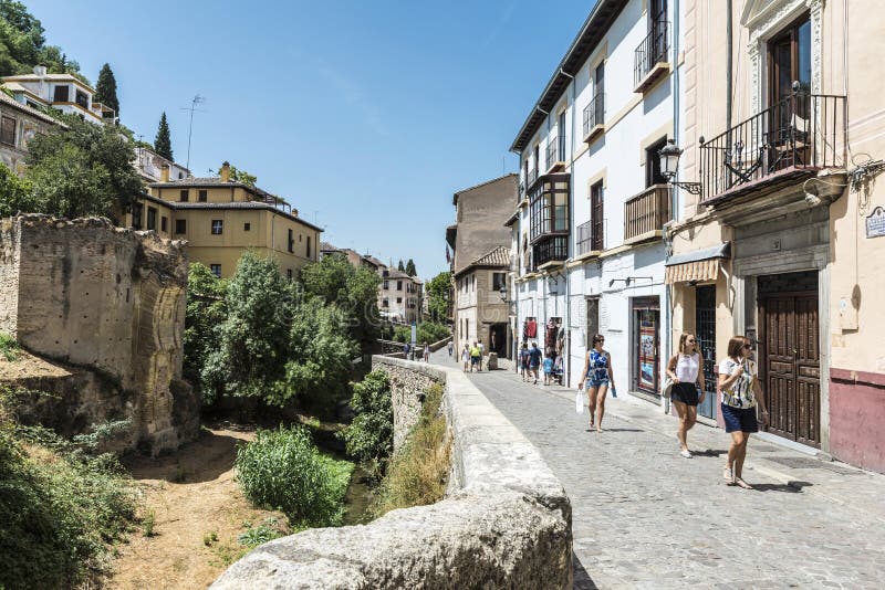 Old town of Granada, Spain editorial stock image. Image of andalusia ...