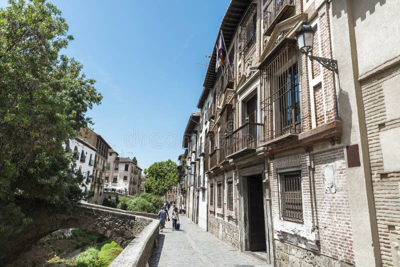 Old town of Granada, Spain editorial photo. Image of road - 61877596