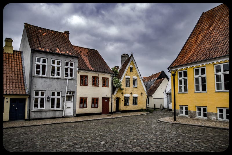The old town of Haderslev stock image. Image of danish - 121386517