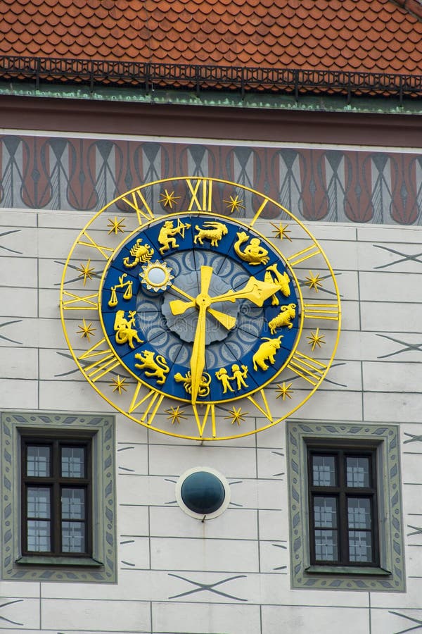 The Old Town Hall Clock stock image. Image of european - 366988987