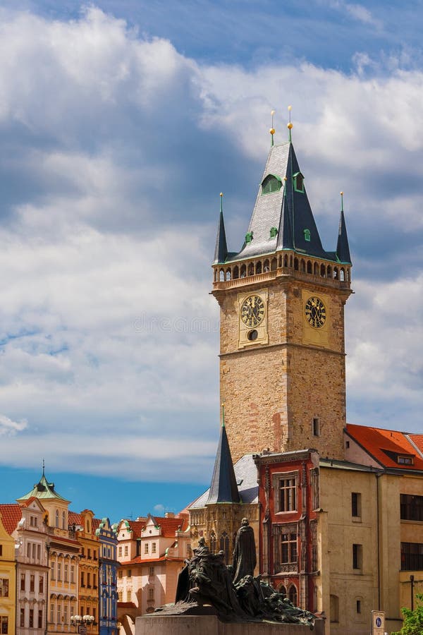 Old Town Hall Clock Tower in Prague Stock Photo - Image of gothic ...