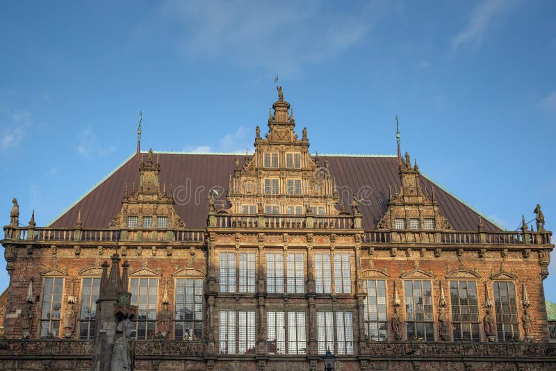 Old Town Hall Facade at Market Square - Bremen, Germany Editorial Stock ...