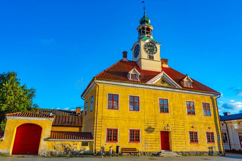 Old Town Hall in Finnish Town Rauma Editorial Photography - Image of ...