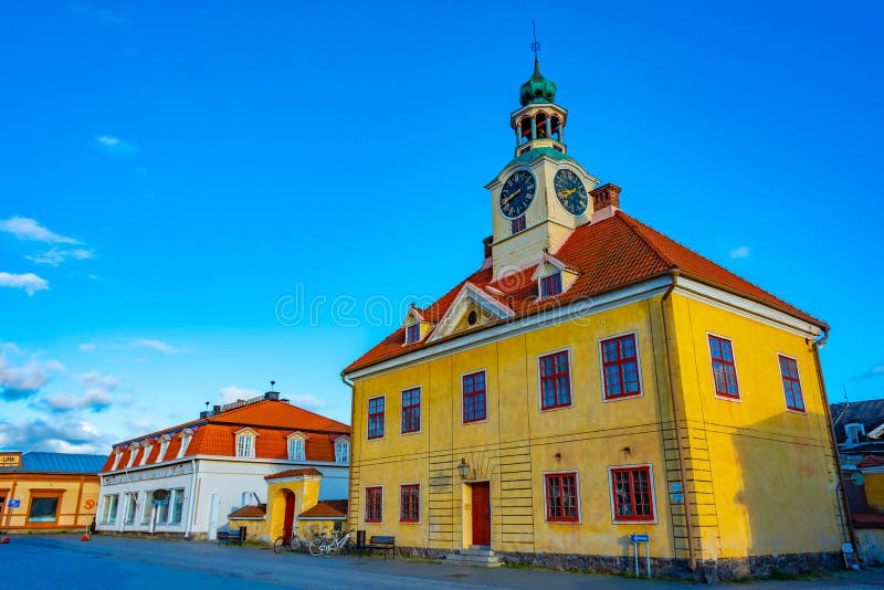 Old Town Hall in Finnish Town Rauma Editorial Photography - Image of ...