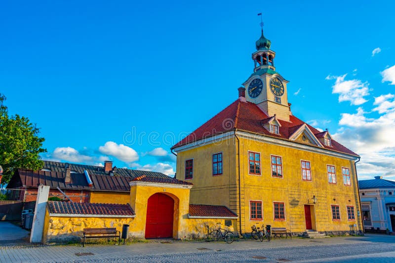 Old Town Hall in Finnish Town Rauma Editorial Photography - Image of ...