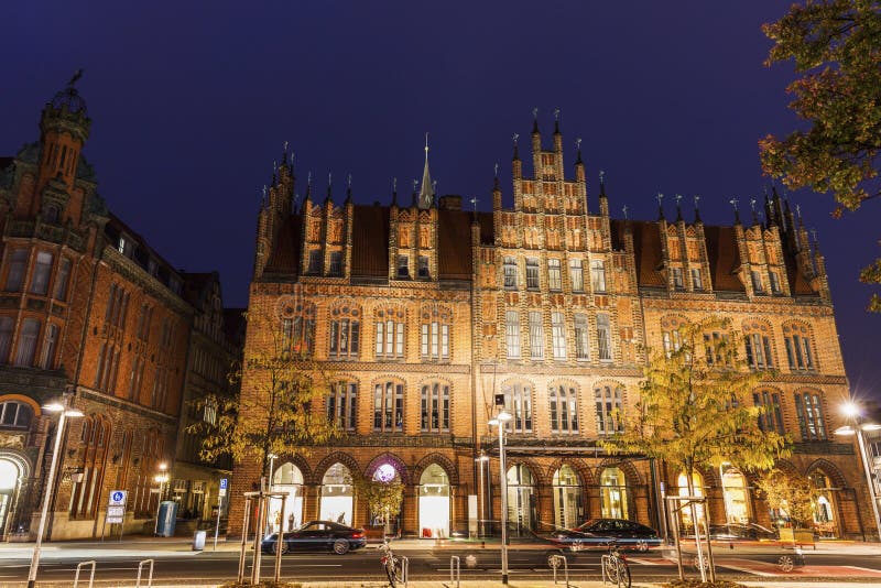 Old Town Hall in Hanover stock photo. Image of night - 91095164