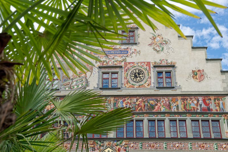 Old Town Hall in Lindau, Southern Germany Stock Image - Image of ...