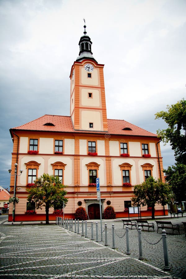 Old Town Hall in Susice, Czech Republic Stock Photo - Image of bricks ...