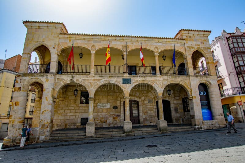 Old Town Hall in Zamora. Located on the Plaza Mayor Editorial ...