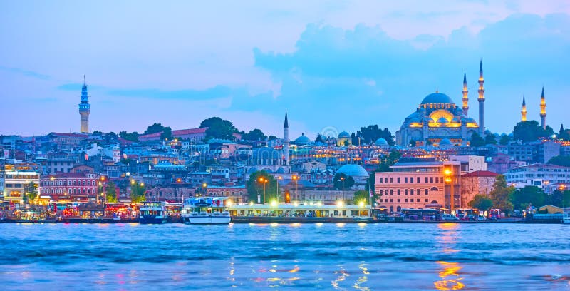 Old town of Istanbul stock photo. Image of coast, mosque - 126855072