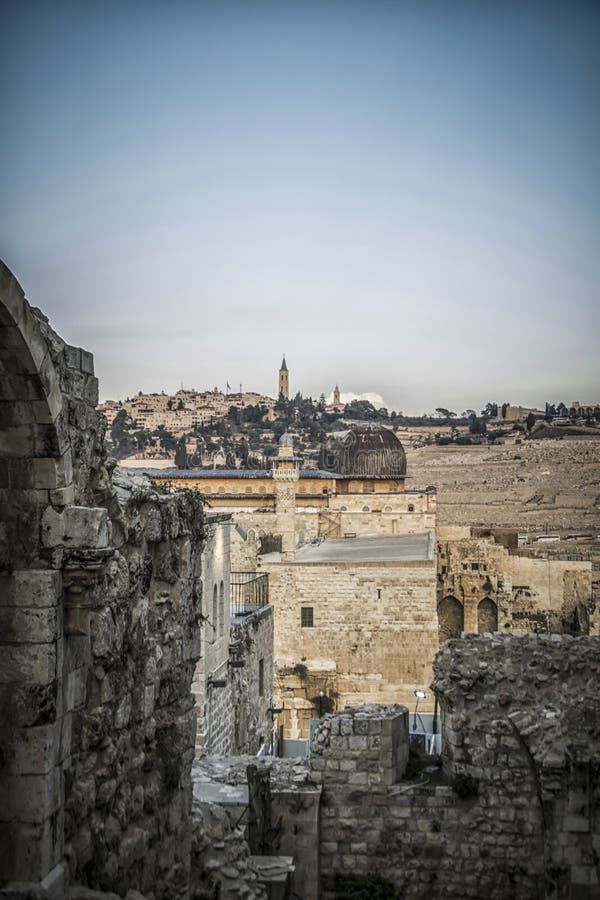 Old Town of Jerusalem stock image. Image of middle, architectural ...