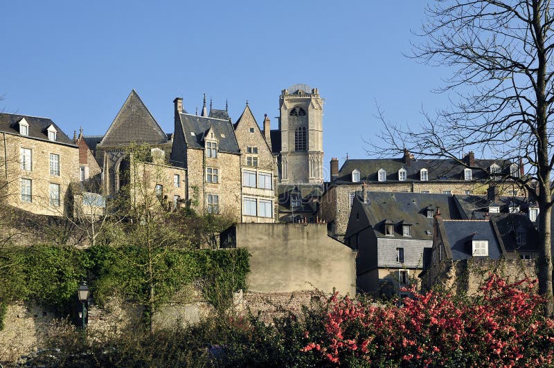 Old Town of Le Mans in France Stock Image - Image of blue, bell: 24155167