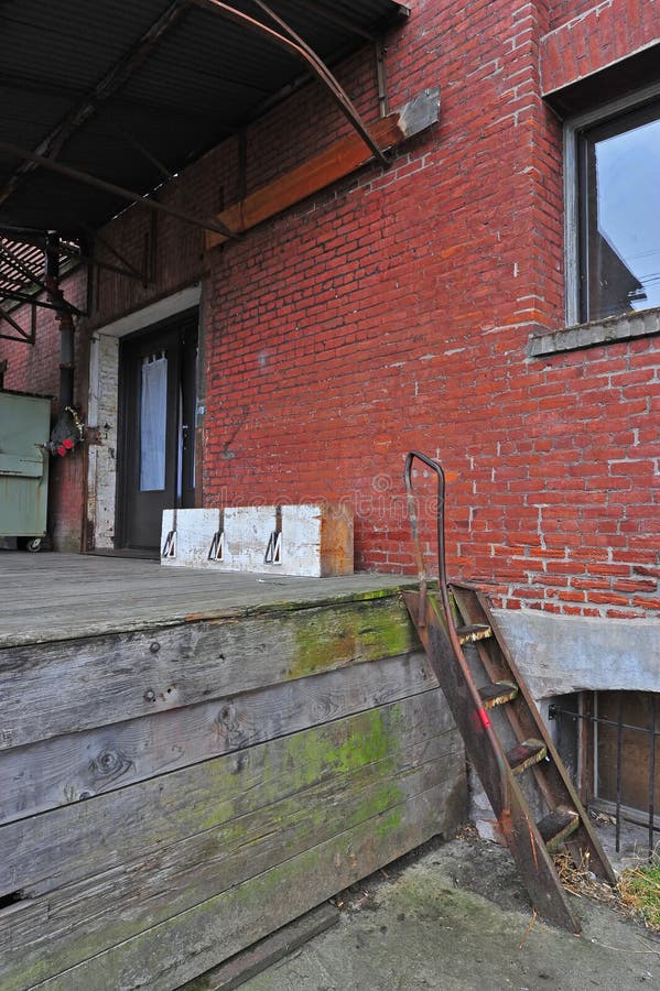 Old town loading dock stock image. Image of recieve, business - 20519805
