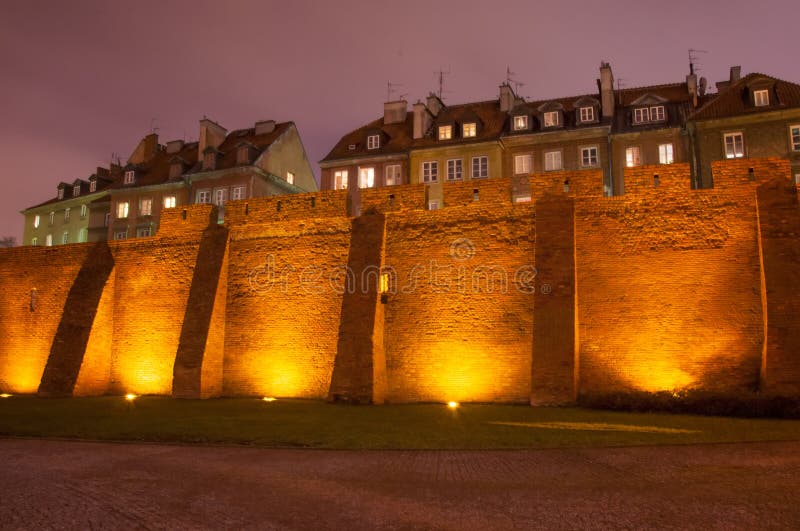 Old Town at night. stock photo. Image of cobblestone - 33181508