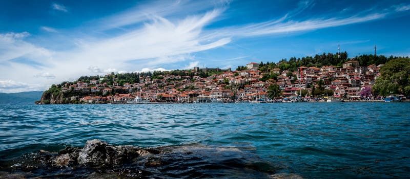 The old town Ohrid stock image. Image of beautiful, view - 79911599