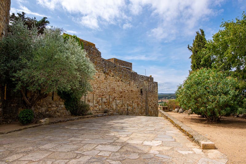 Old Town of Pals in Girona, Catalonia, Spain. Stock Image - Image of ...