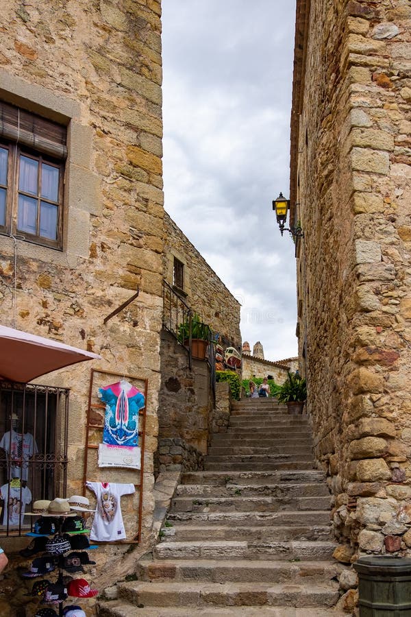 Pals, Girona, Spain - September 15, 2015: the Bronze Monument at Old ...