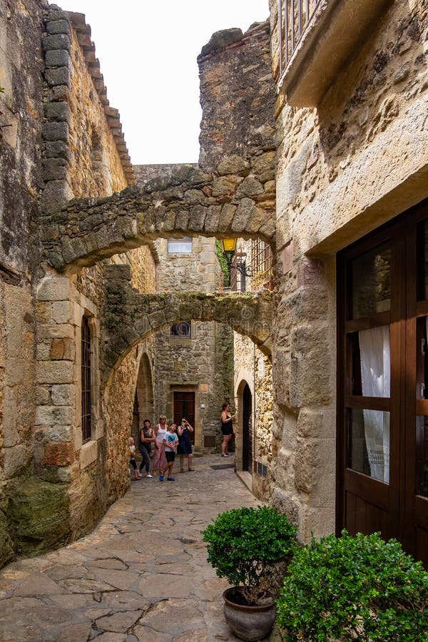 Old Town of Pals in Girona, Catalonia, Spain. Editorial Stock Photo ...