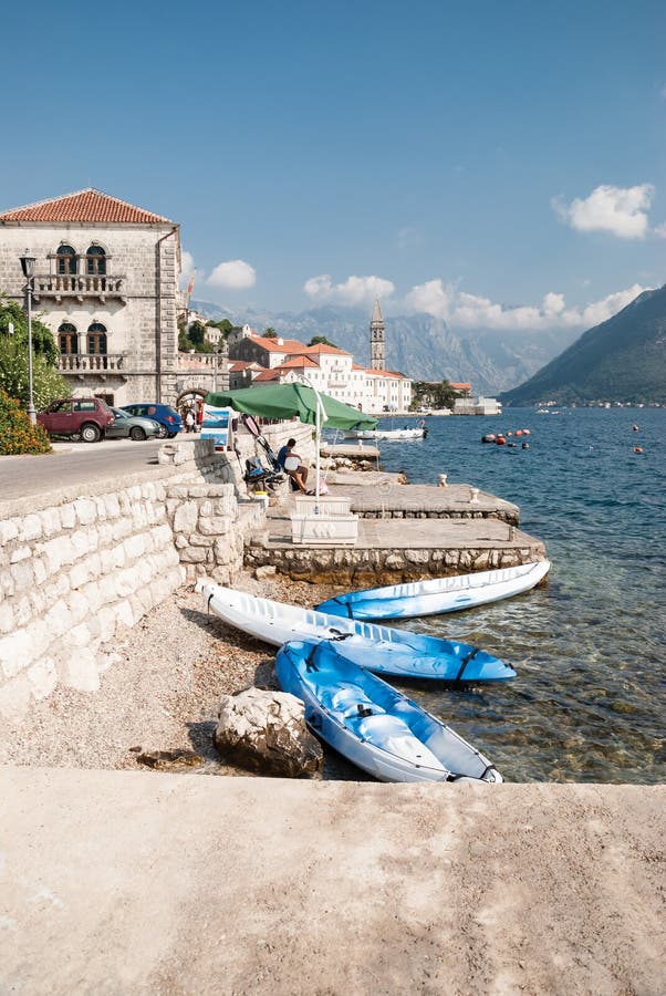 The old town of Perast editorial photo. Image of town - 69366796