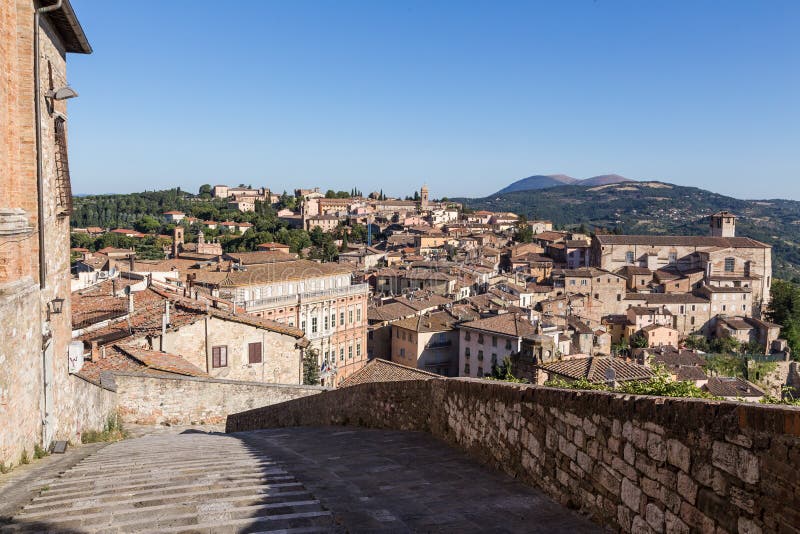 Old Town of Perugia, Umbria, Italy Stock Photo - Image of perugia ...