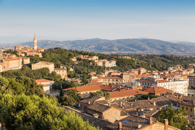 Old Town of Perugia, Umbria, Italy Stock Image - Image of culture ...