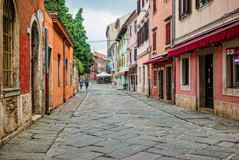 Pula, Croatia - July 16 2018: Quiet Little Street in the Old Town of ...