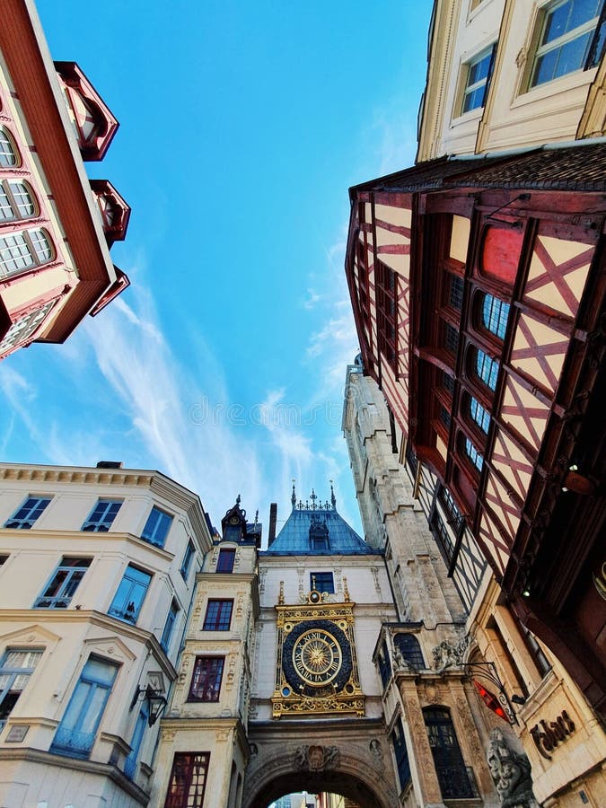 Old Town of Rouen, Normandy, France Stock Photo - Image of town, city ...