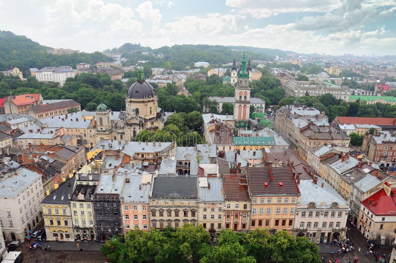 The old town`s rooftops stock photo. Image of rooftops - 89639002
