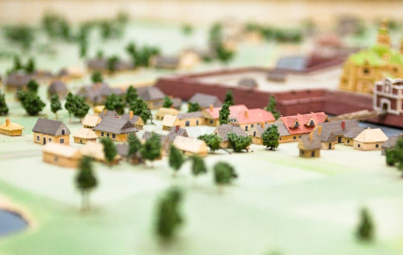 Old town scale model stock image. Image of local, ancient - 149361933